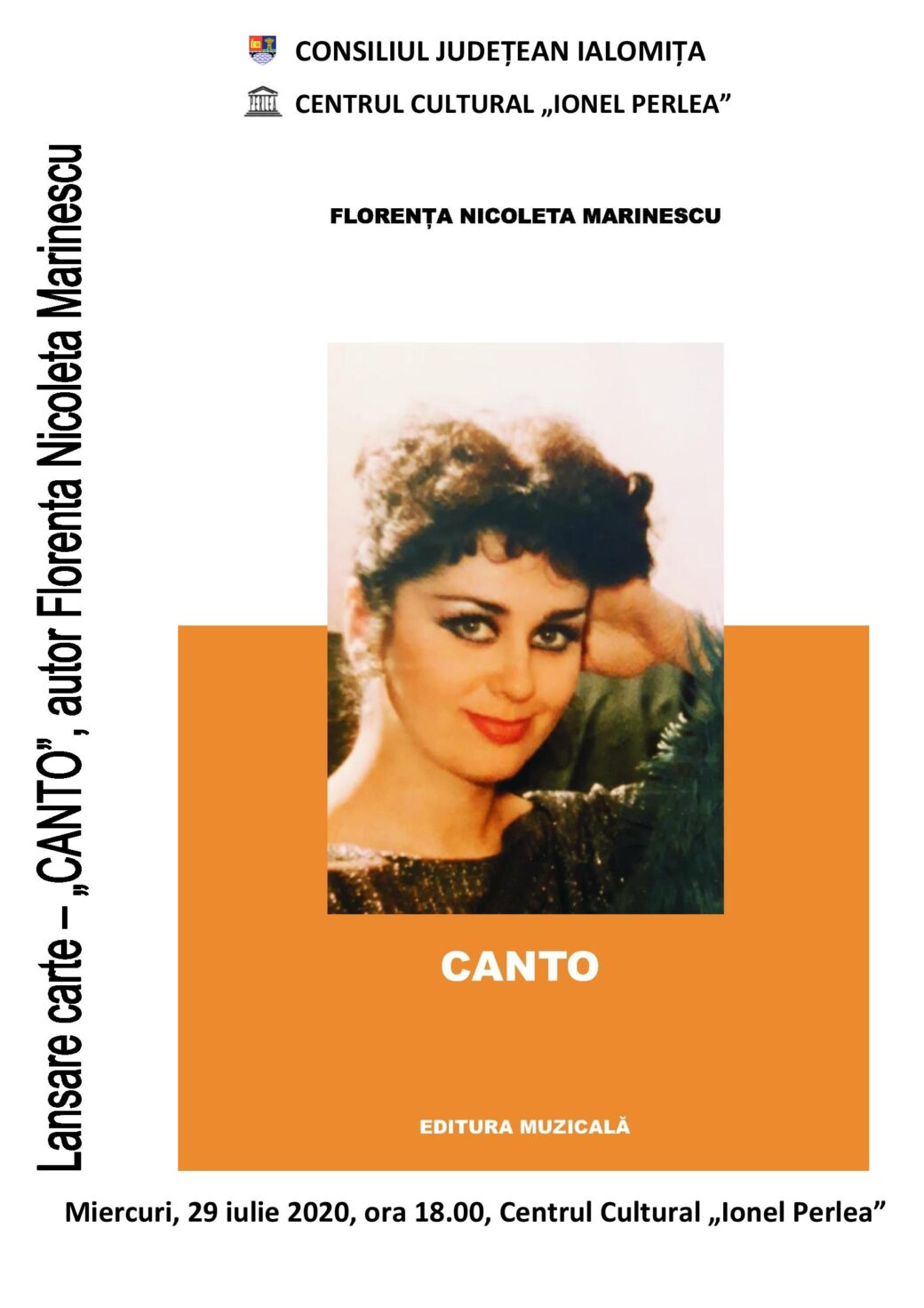 Lansare de carte – ,,CANTO”, autor Florenţa Nicoleta Marinescu, 29 ...
